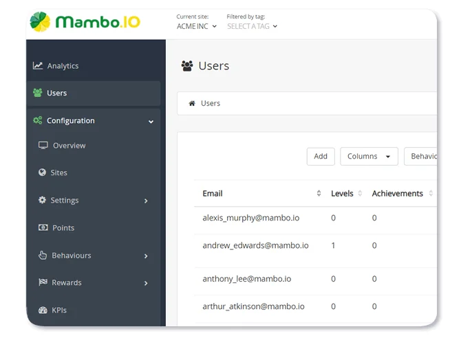 Gamification Software - Mambo Enterprise Gamification Software